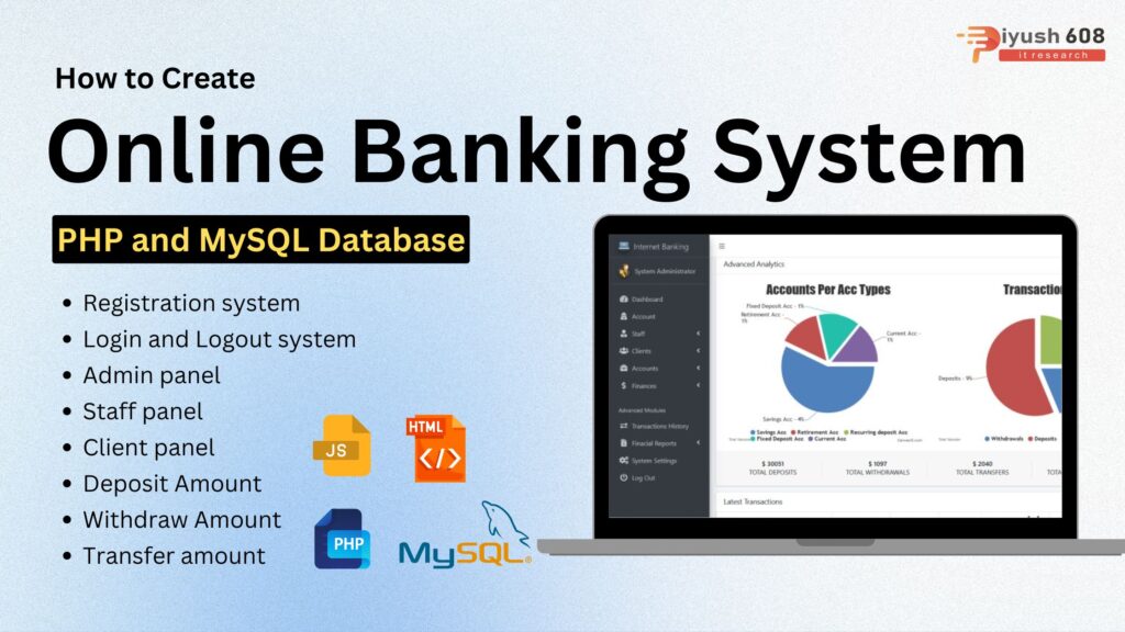 Online Banking System in PHP and MYSQL database